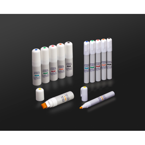 Animal marker with a standard tip